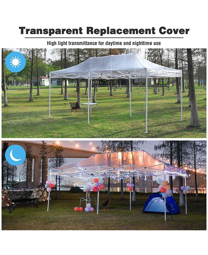 Instahibit 10x20Ft Pop Up Canopy Replacement Top Transparent Instant ...