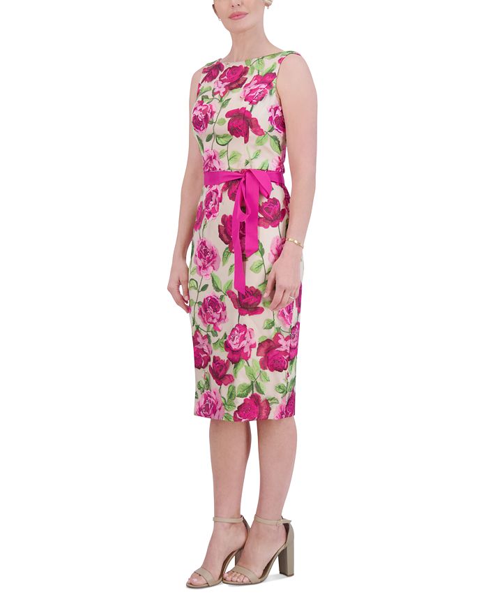 Eliza J Women's Floral-Embroidered Sheath Dress - Macy's