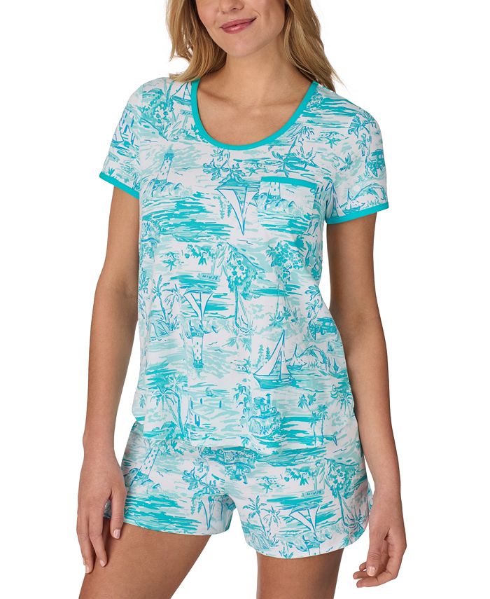 Cuddl Duds Women's 2-Pc. Printed Shortie Boxer Pajamas Set - Macy's