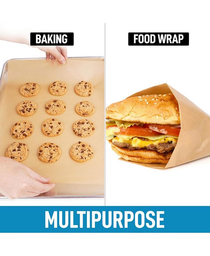 Zulay Kitchen 200 Pcs Parchment Paper Sheets - 12x16 Inches Unbleached ...