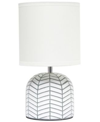 Simple Designs 10.43" Petite Contemporary Webbed Waves Base Bedside ...