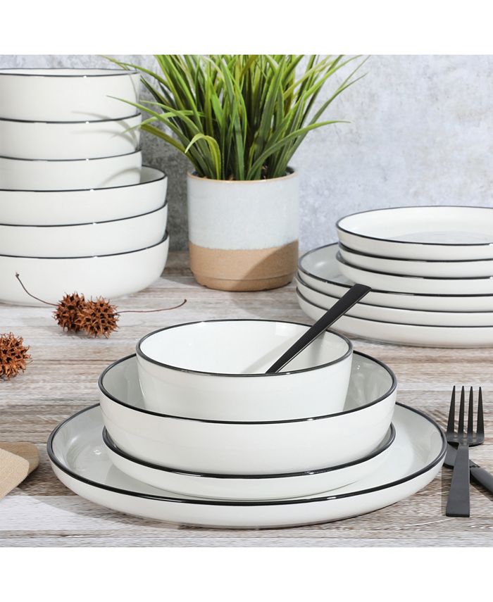 Gibson Home Oslo 16 Piece Dinnerware Set, Service for 4 - Macy's