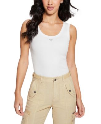 Women's Ribbed Triangle-Bling Tank Top