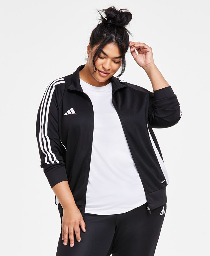 adidas Plus Size Tiro 24 Stand Collar Zip-Front Track Jacket - Macy's