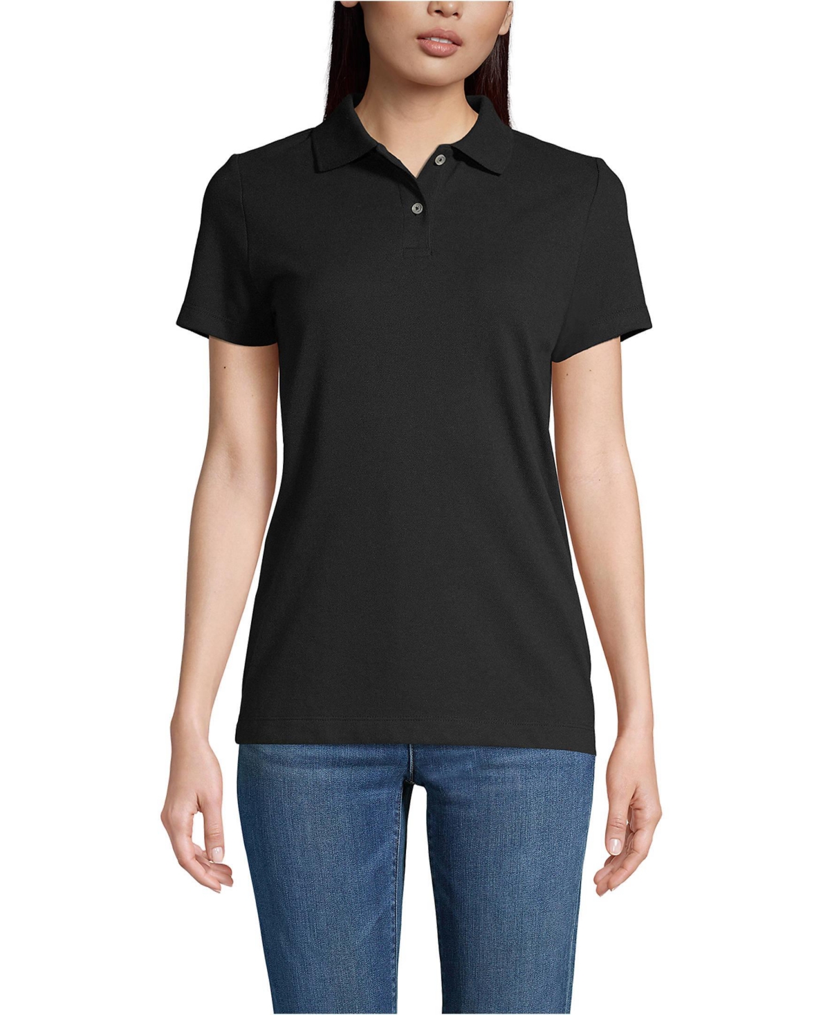 Click here for Lands End Womens Short Sleeve Basic Mesh Polo Shir... prices