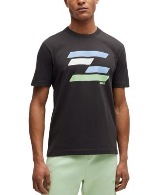BOSS by Hugo Boss Men's Flag-Inspired Artwork T-Shirt - Macy's