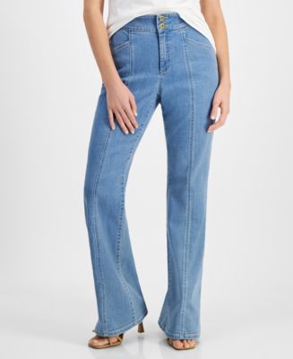 I.N.C. International Concepts Petite Flare-Leg Front-Seam Jeans ...
