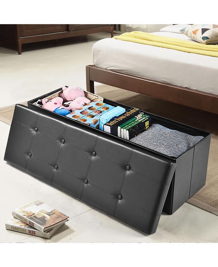 Slickblue 45 Inches Large Folding Ottoman Storage Seat - Macy's
