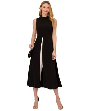 Adrianna Papell Women's Colorblocked Cropped Jumpsuit - Macy's
