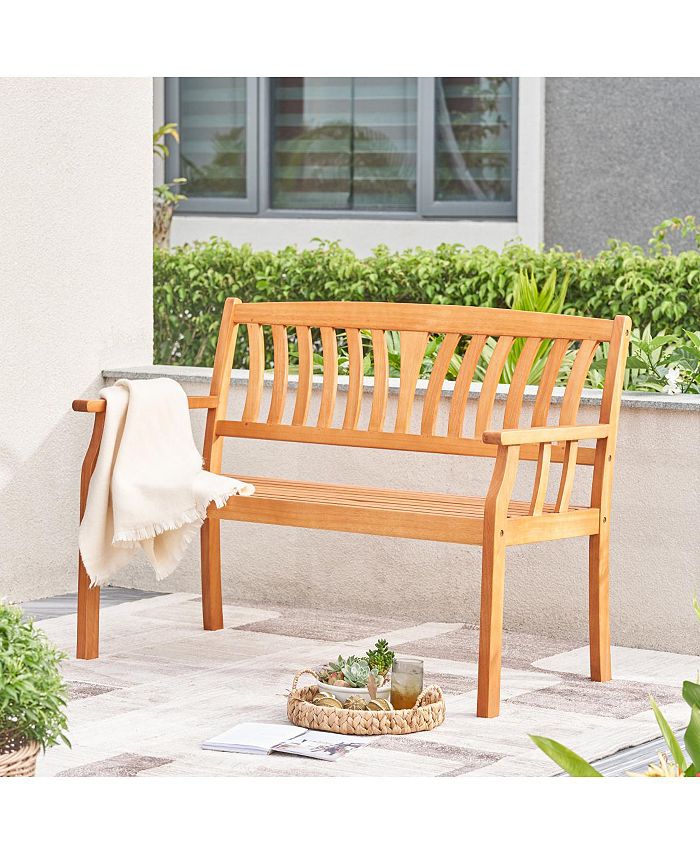 Simplie Fun Kapalua Honey Nautical Eucalyptus Wooden Outdoor Garden ...