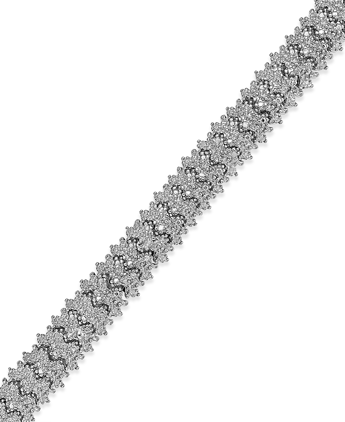 Click here for Diamond Accent Flex Bracelet in Sterling Silver-Pl... prices