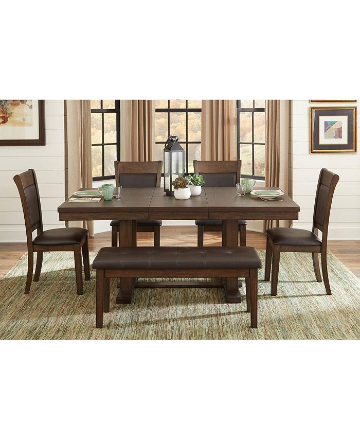 Simplie Fun Classic Light Rustic Brown Finish Wooden 1pc Dining Table w ...