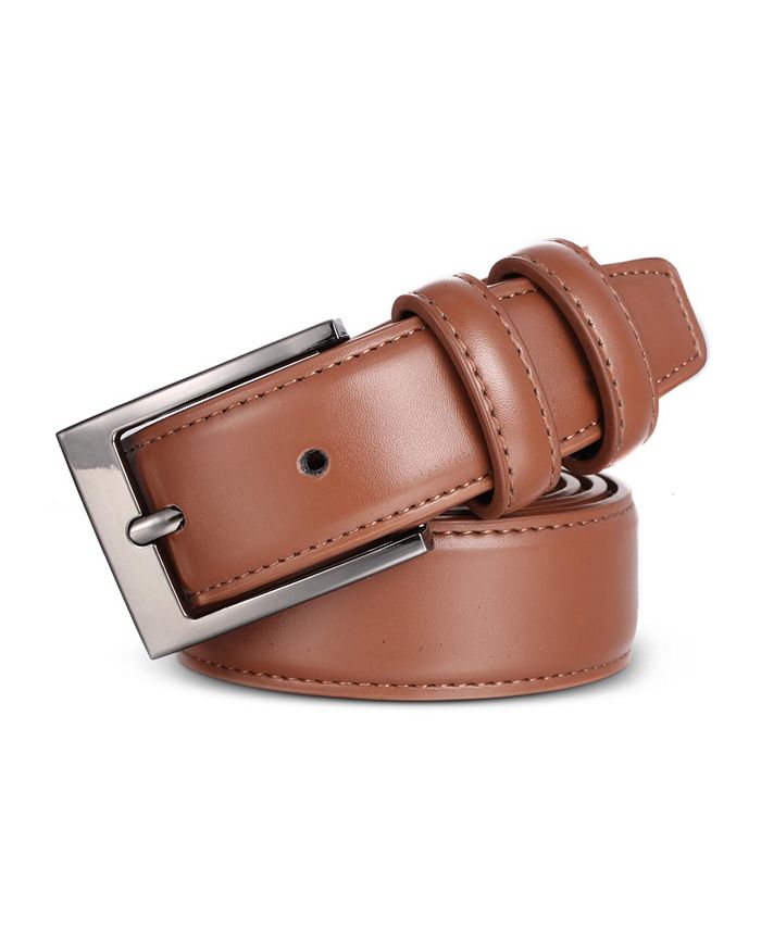 Mio Marino Men's Dual Loop Leather Belt, 2 pack - Macy's