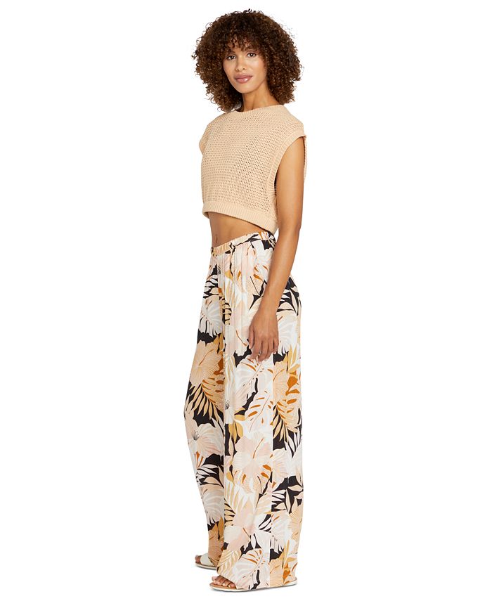 Volcom Juniors' Let's Luau Wide-Leg Pants - Macy's