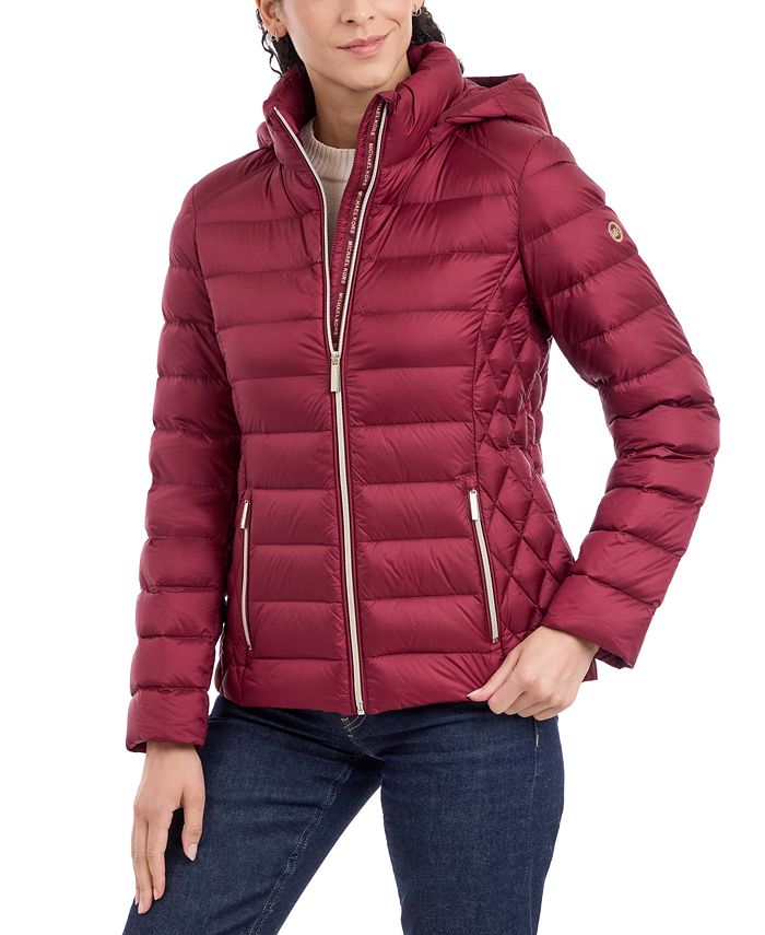 Michael Kors Women's Hooded Packable Down Puffer Coat, Created for Macy's - Macy's