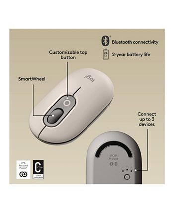 Logitech POP Wireless Mouse with Bluetooth and SilentTouch Technology ...