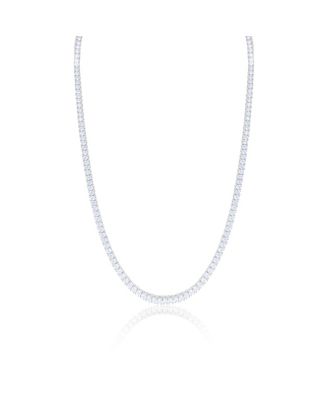 Etoielle White Gold Tone CZ Tennis Necklace - Macy's