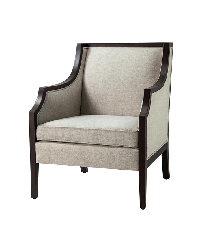 Hulala Home Colloton Transitional Armchair with Beautiful Solid Wood ...