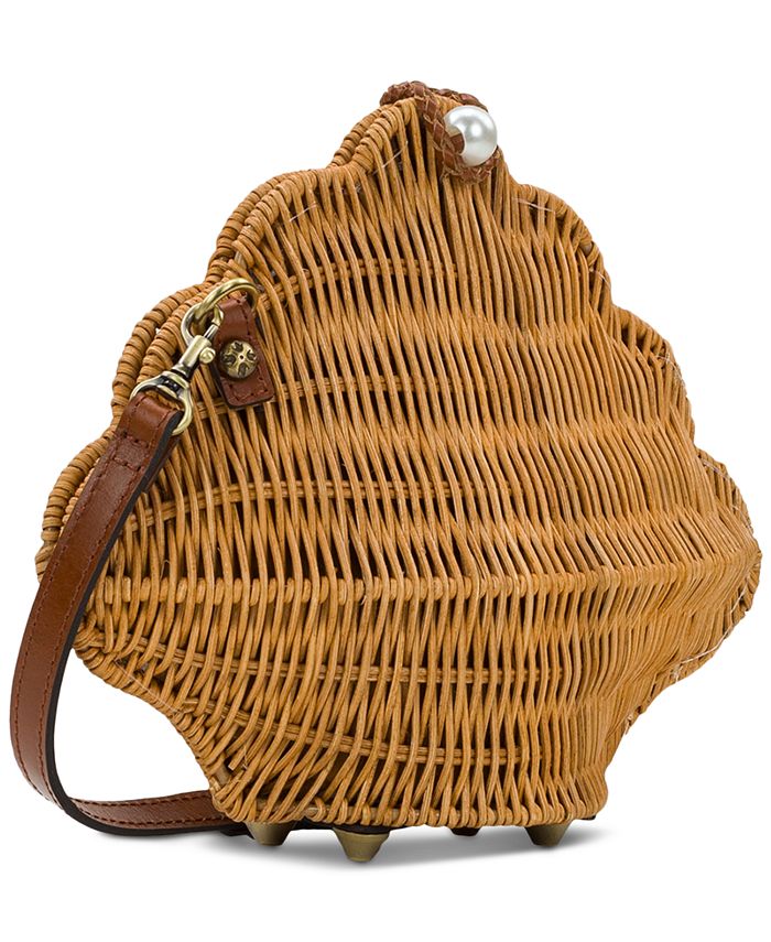 Patricia Nash Cala Luna Clam Small Rattan Crossbody Bag - Macy's