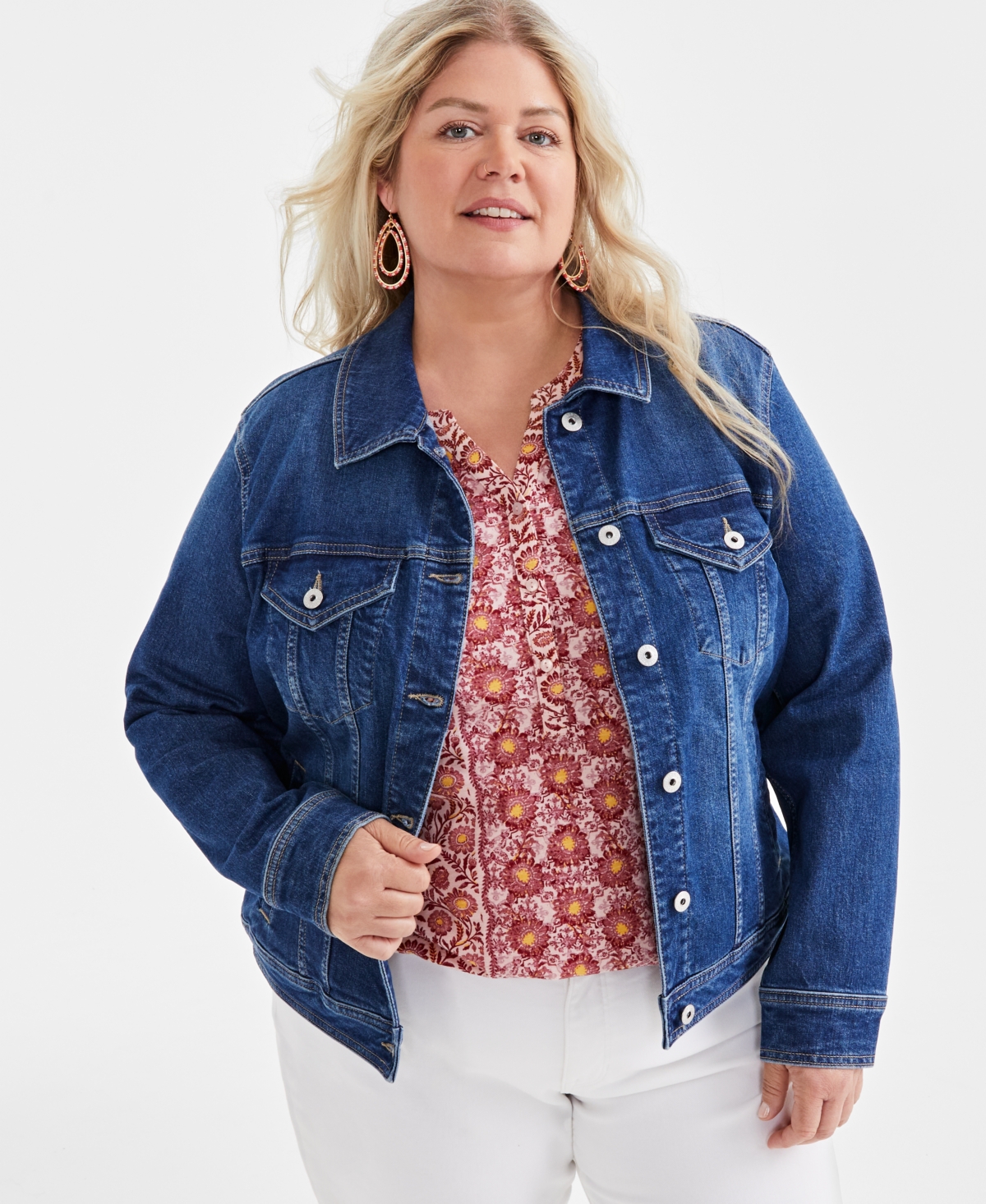 Click here for Style & Co Plus Size Denim Jacket  Created for Mac... prices