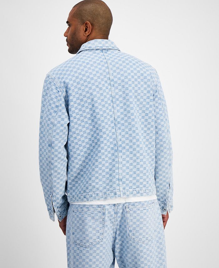 Hugo Boss Men's Denim Check Button-Front Jacket - Macy's