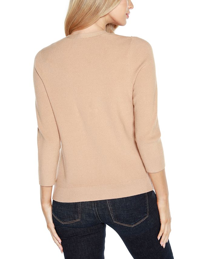 Belldini Black Label Rhinestone Embellished Open-Front Cardigan - Macy's