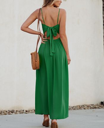 CUPSHE Women's Front Twist & Keyhole Maxi Beach Dress - Macy's