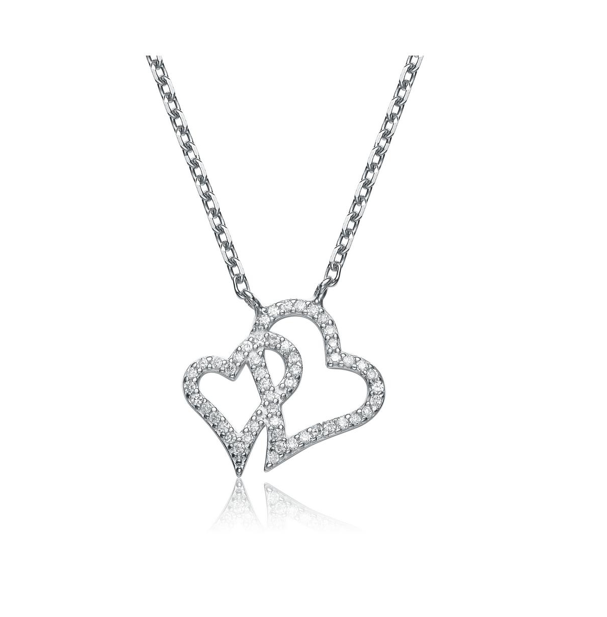 Click here for GiGiGirl Sterling Silver Cubic Zirconia Double Hea... prices