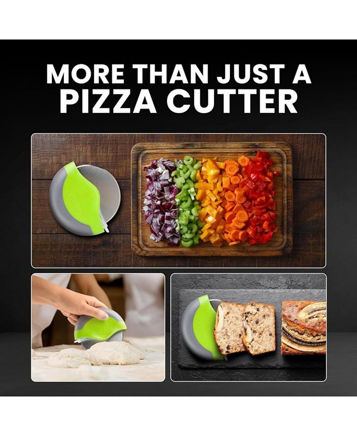 Zulay Kitchen Handheld Pizza Cutter Wheel With Protective Blade Guard ...