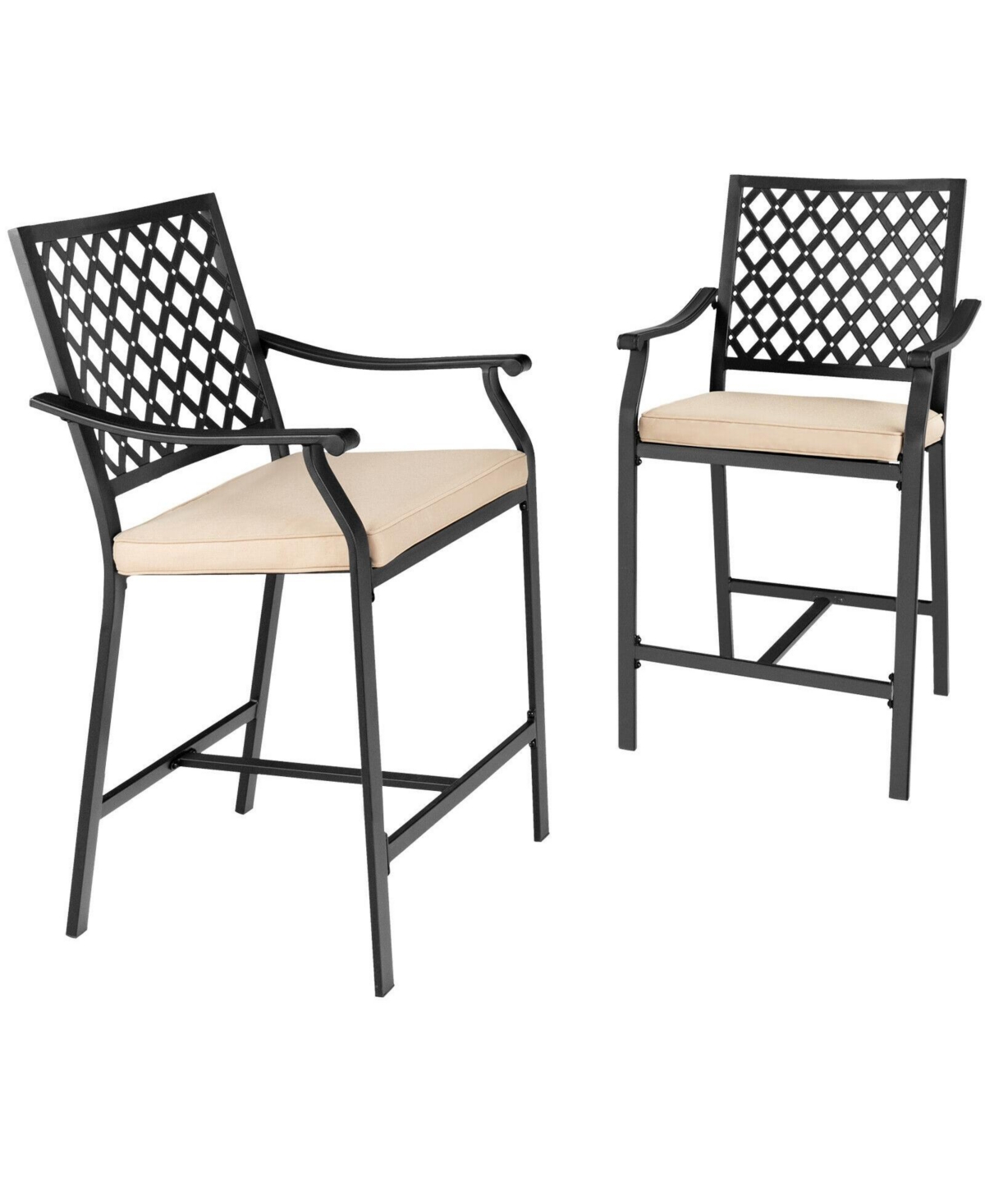 Click here for 2 Pieces Patiojoy Patio Bar Stool with Height Cush... prices
