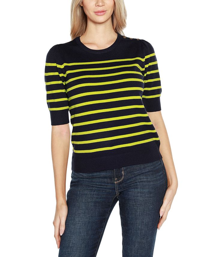 Belldini Women's Breton Striped Sweater - Macy's