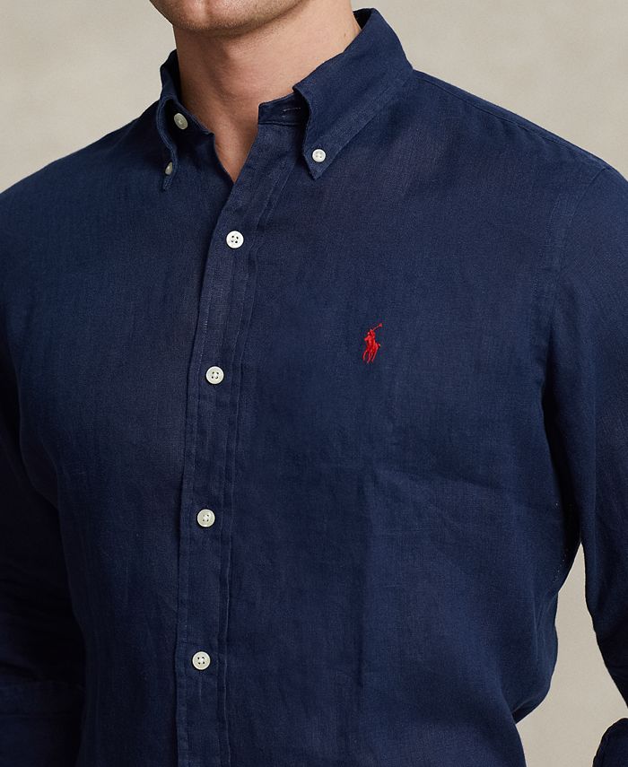 Polo Ralph Lauren Men's Classic-Fit Linen Shirt - Macy's