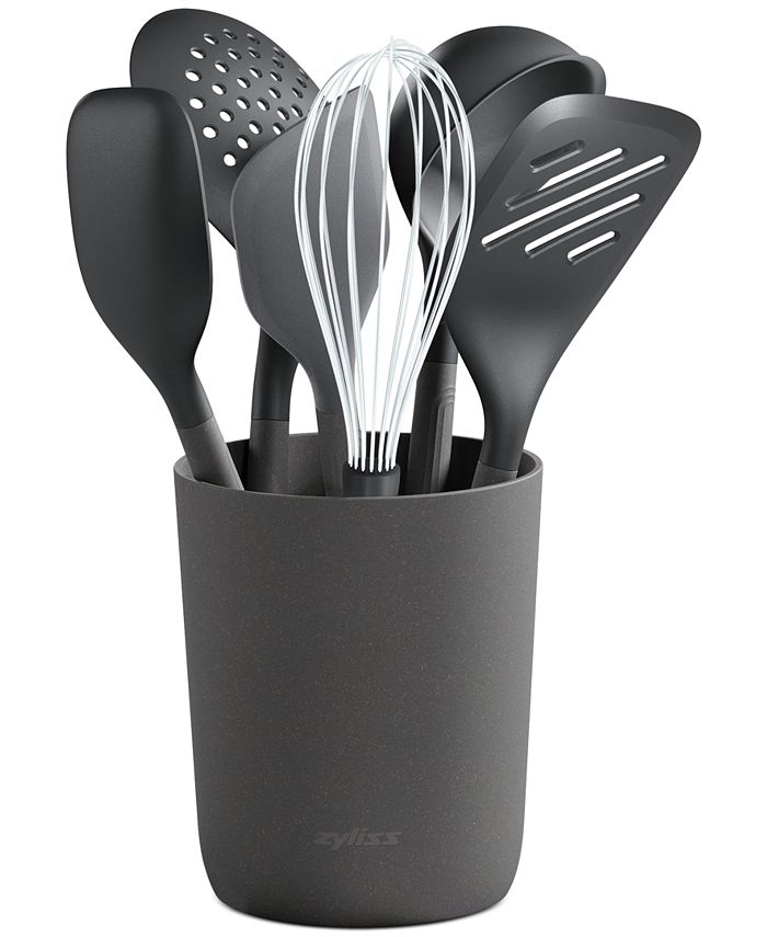 Zyliss Silicone & Nylon 7-Pc. Utensil & Storage Crock Set - Macy's