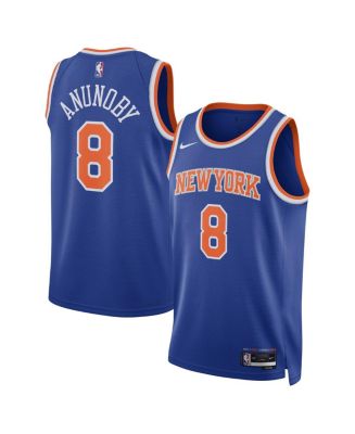 Nike Men's and Women's OG Anunoby Blue New York Knicks Swingman Jersey ...