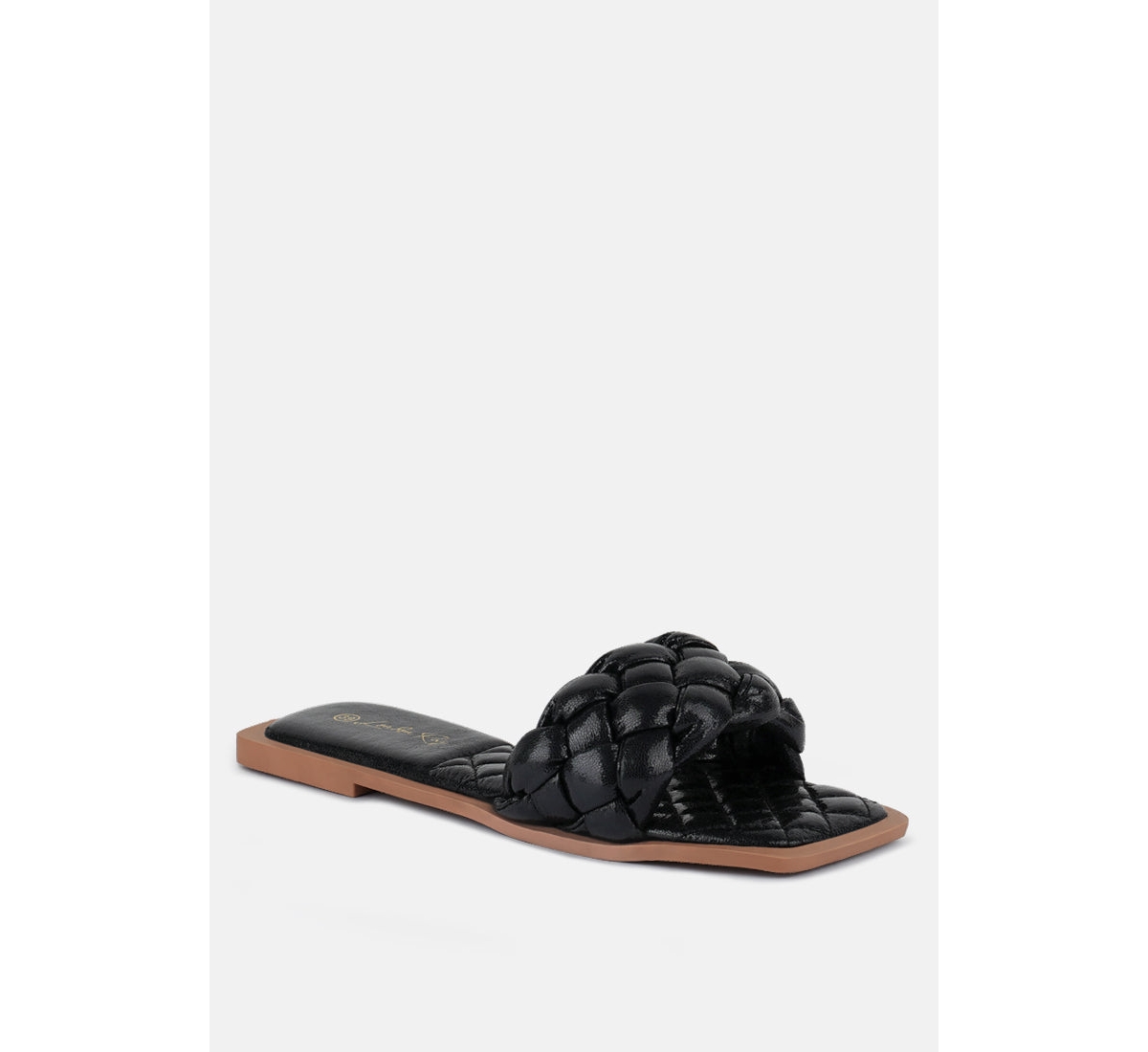 Click here for Marcue Patent Pu Quilted Slides In Woven Straps -... prices