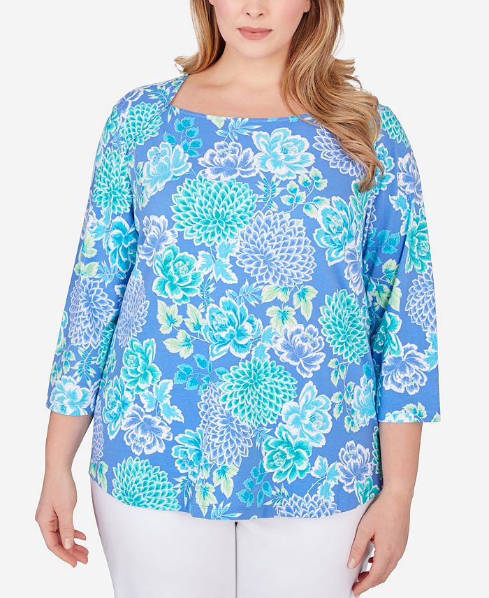 Ruby Rd. Plus Size Japanese Mums Top - Macy's