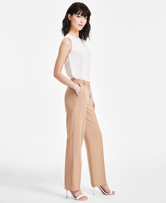 Anne Klein Women's Wide-Leg Front-Crease Pants - Macy's
