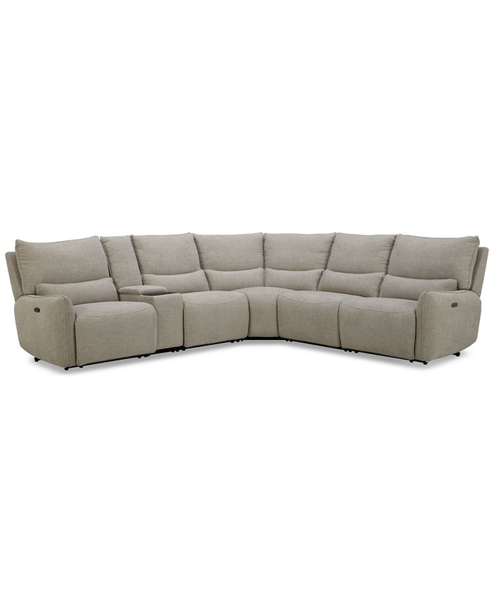 Furniture Olper Fabric Zero Wall Sectional Collection, Created for Macy ...