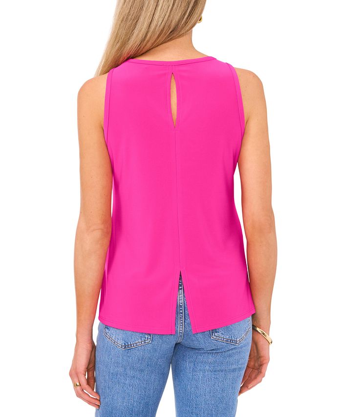 Vince Camuto Women's Crewneck Split Back Keyhole Tank Top - Macy's