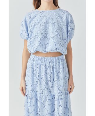 endless rose Women's Sequins Lace Voluminous Top - Macy's