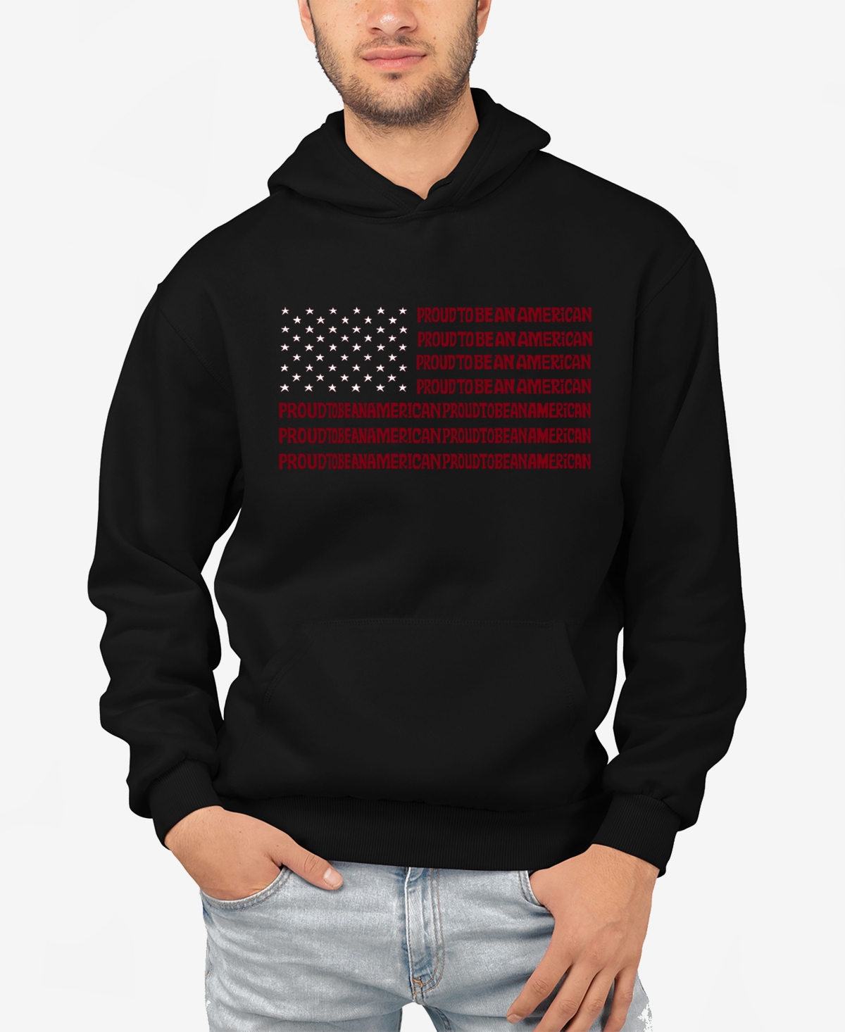 Click here for La Pop Art Proud To Be An American - Mens Word Art... prices
