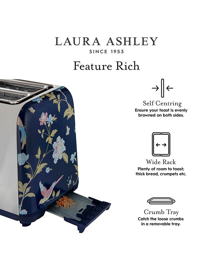 Laura Ashley Elveden Navy 2-Slice Toaster - Macy's