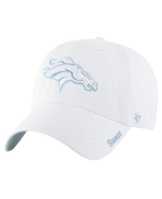 47 Women's White Denver Broncos Ballpark Cheer Clean Up Adjustable Hat ...