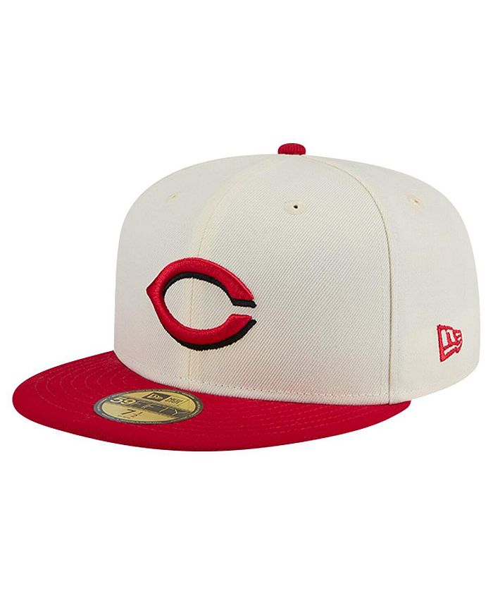 New Era Men's White Cincinnati Reds Evergreen Chrome 59Fifty Fitted Hat ...