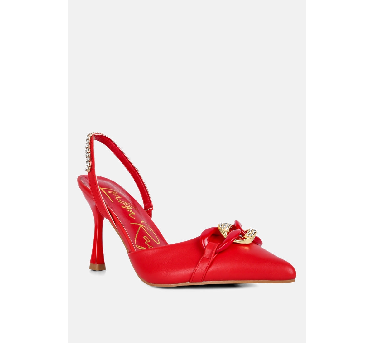 Click here for Pull Me Diamante Embellished Chain Women - Red prices