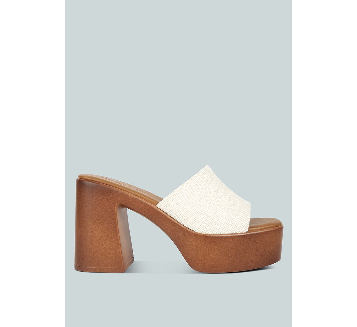 Click here for Scandal Womens Slip on Block Heel Sandals - White prices
