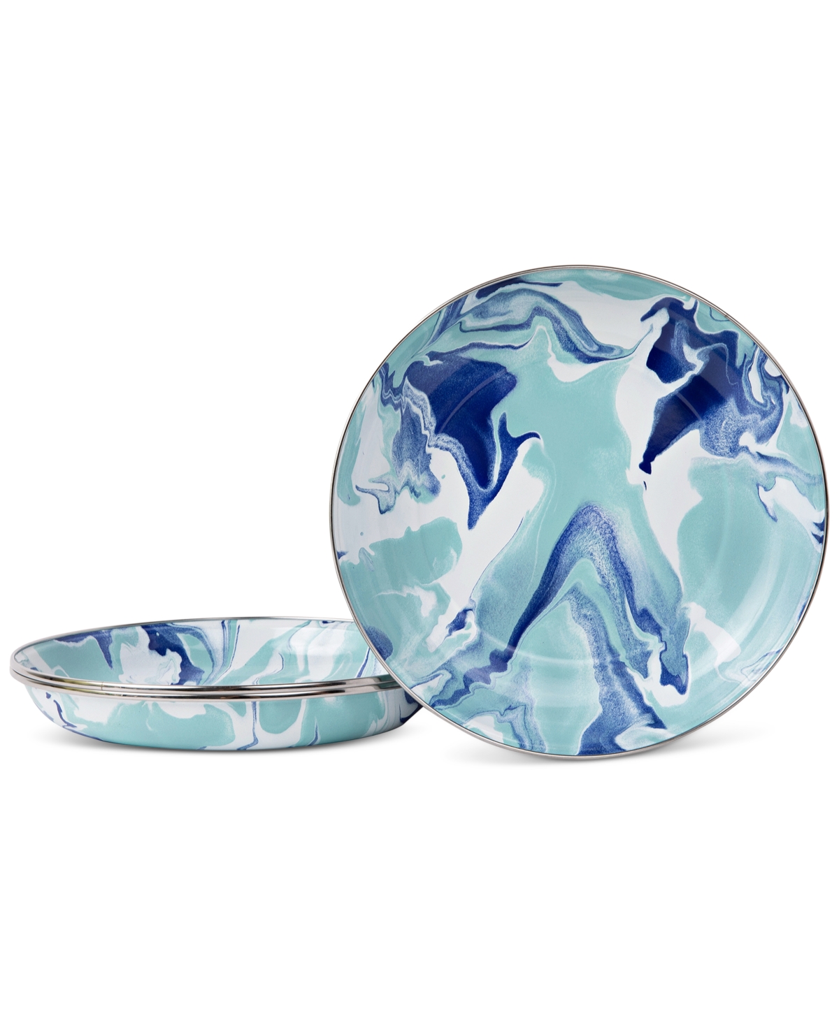Click here for Golden Rabbit Lagoon Enameled Steel Pasta Plates... prices