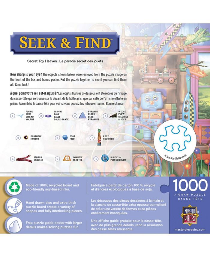 Masterpieces Seek & Find - Secret Toy Heaven 1000 Piece Jigsaw Puzzle ...