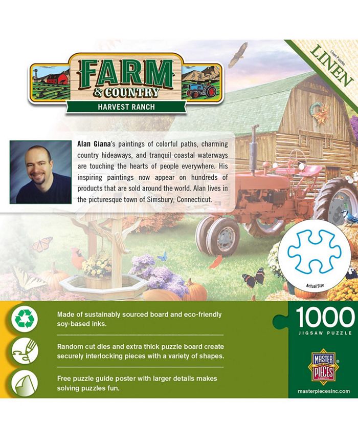 Masterpieces Farm & Country - Harvest Ranch 1000 Piece Jigsaw Puzzle ...