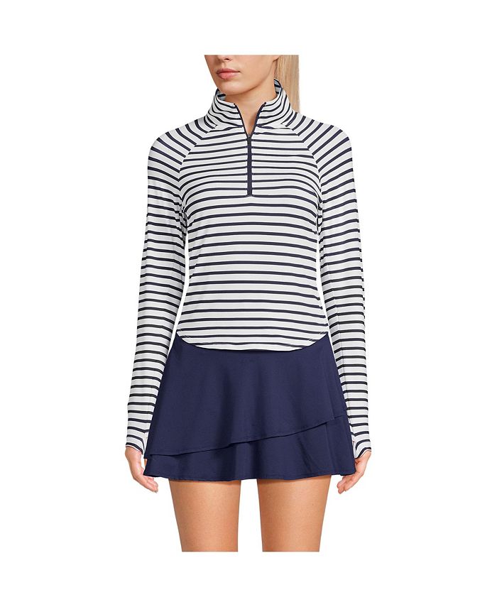 Lands' End Women's Long Sleeve Rash Guard Cover-up UPF 50 - Macy's